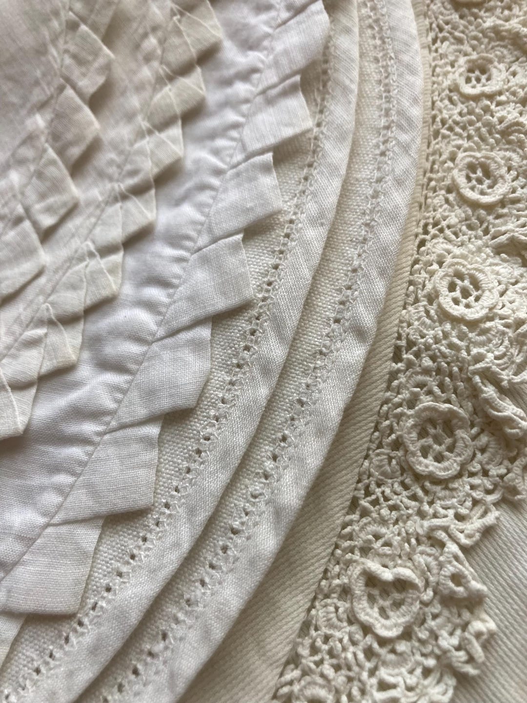 Vintage Collars and Cuff Lot ~ Five (5) Pieces ~ Irish Crochet Trim ...