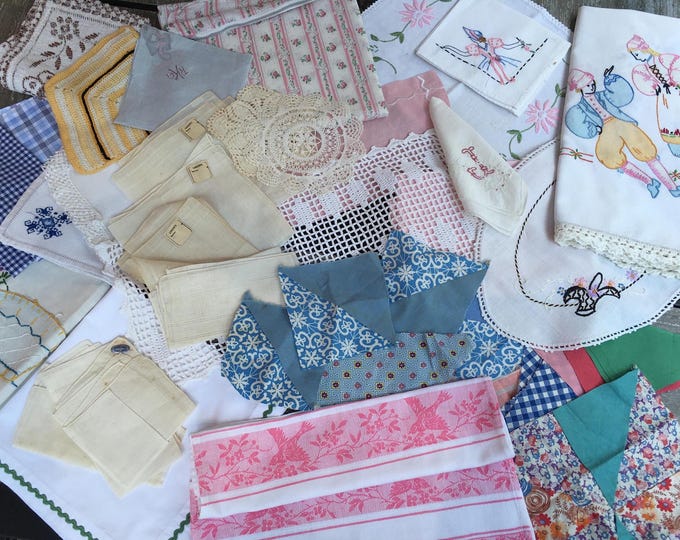 Job Lot PALOOZA Mixed Vintage Linens ~ Not Perfect~as Is/found ...