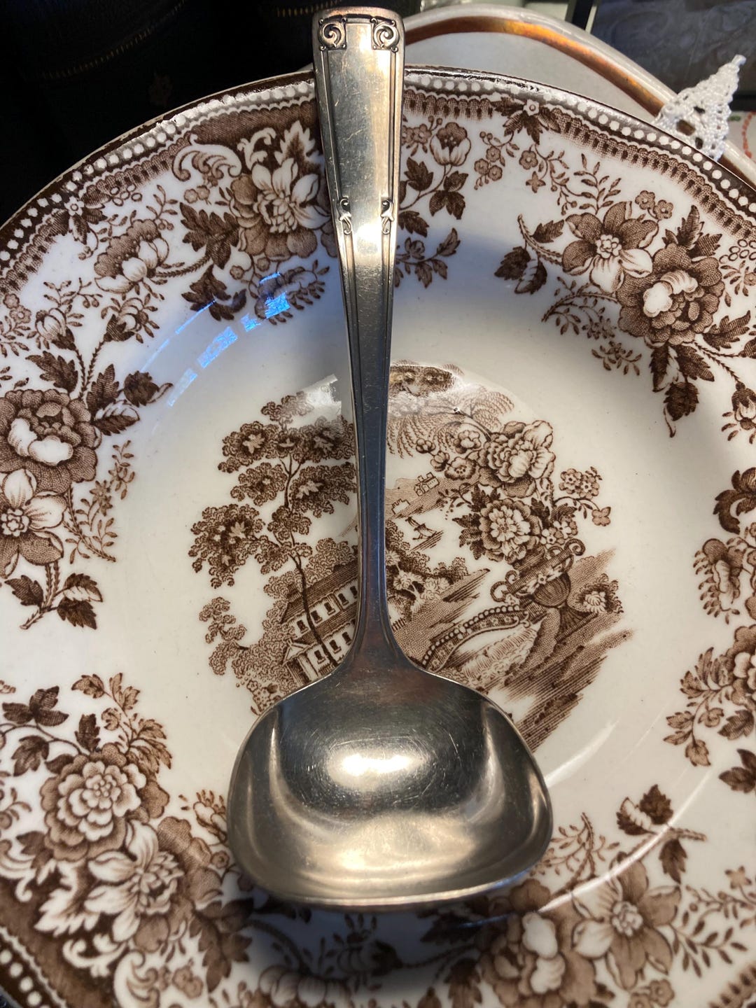 Antique Sauce or Gravy Ladle ~ YOUREX / ASSOCIATED Silver 1918 ...