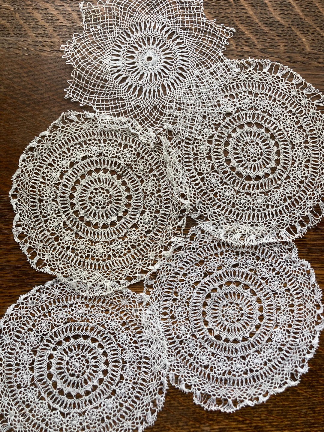 Armenian Knotted Lace Vintage Small Doily Lot of Five (5) Vintage ...