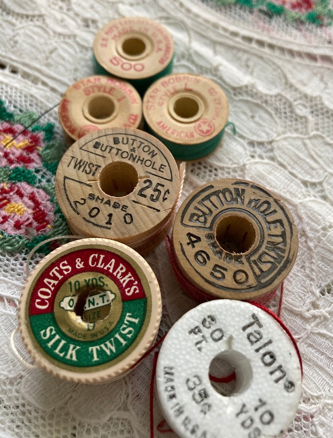 Mixed Lot of Silk Buttonhole Twist Threads Partial Spools Two - Etsy