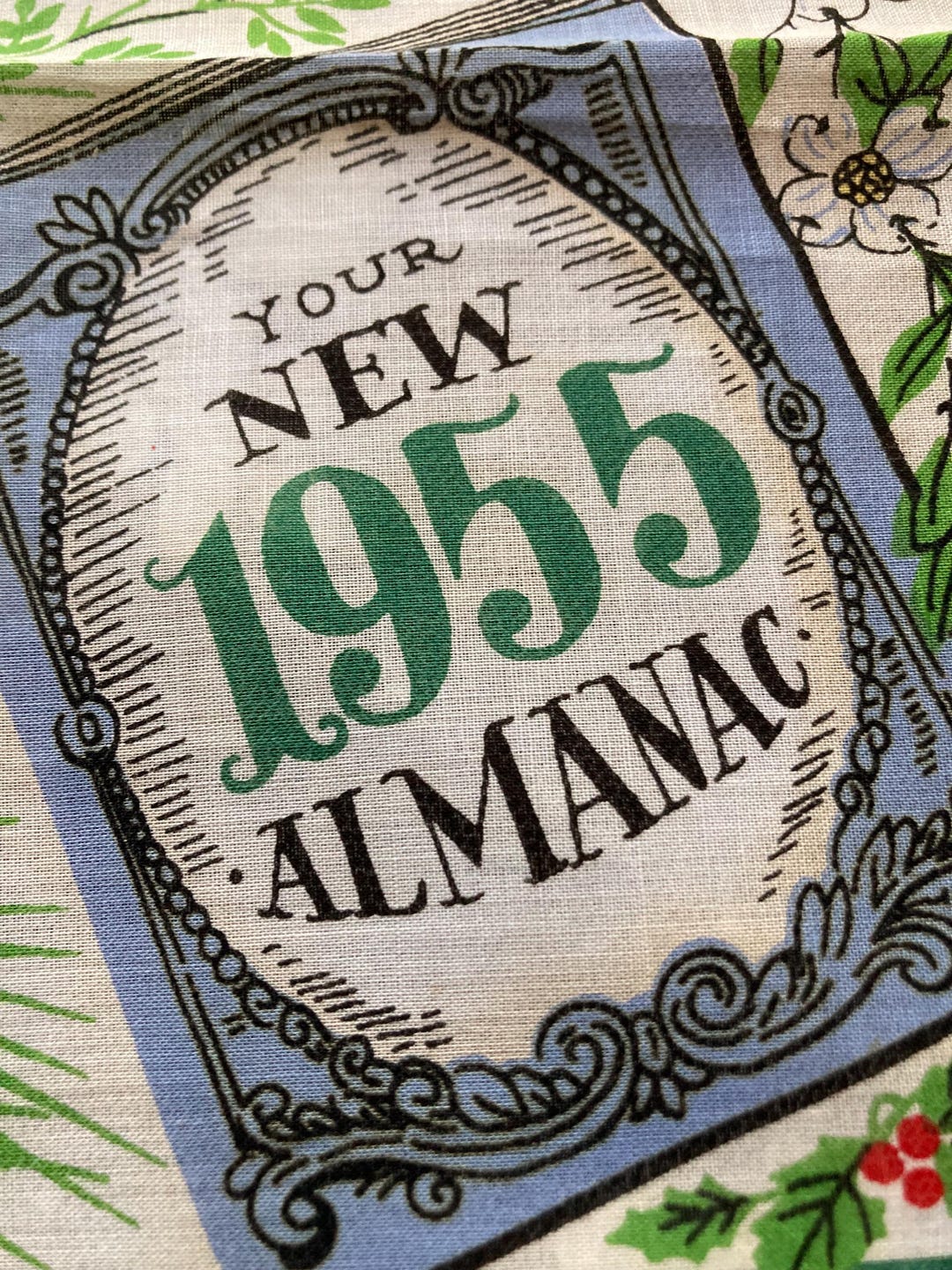 Pictorial Mid-century 1955 Almanac Hankyvintage Farmhousebirds ...
