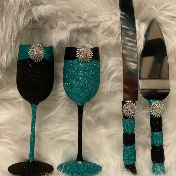Turquoise and Black - Etsy