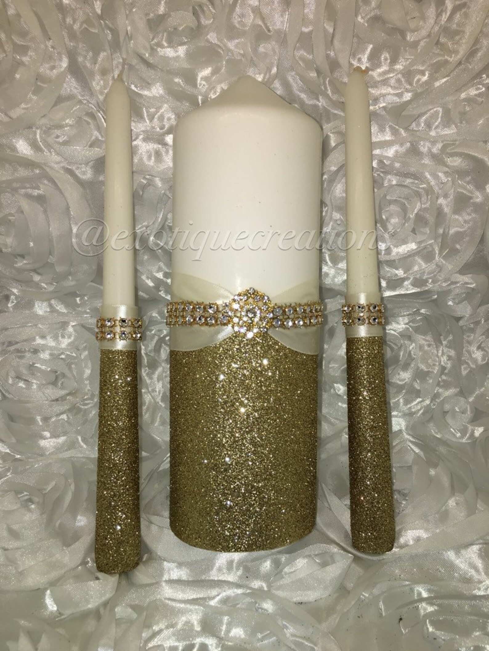 Unity Candle Set Gold and Ivory - Etsy