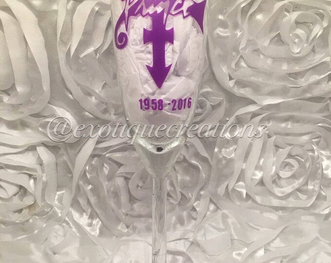 Prince Memorabilia Toasting Flutes and Glass Mugs - Etsy