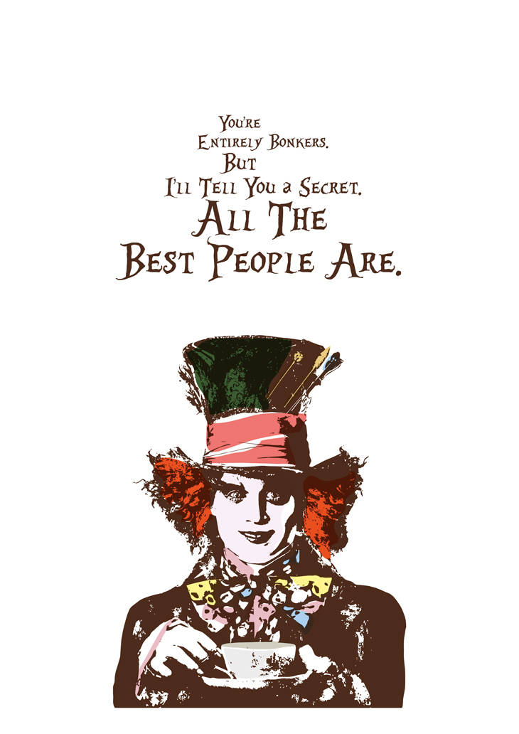 Alice In Wonderland Tim Burton Mad Hatter Poster