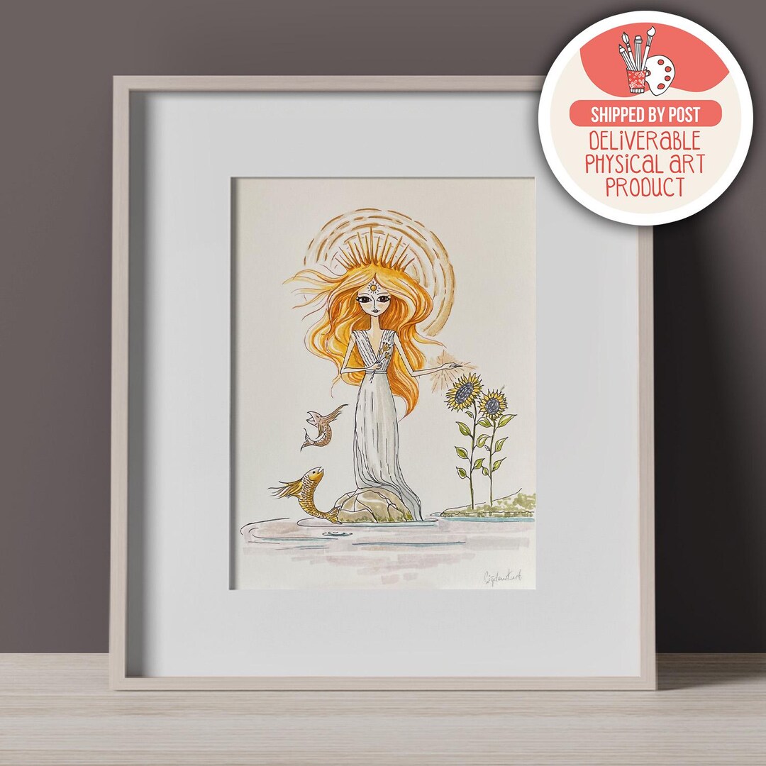 Summer Solstice Goddess seasons Series-3, Summer Queen, Original Art ...