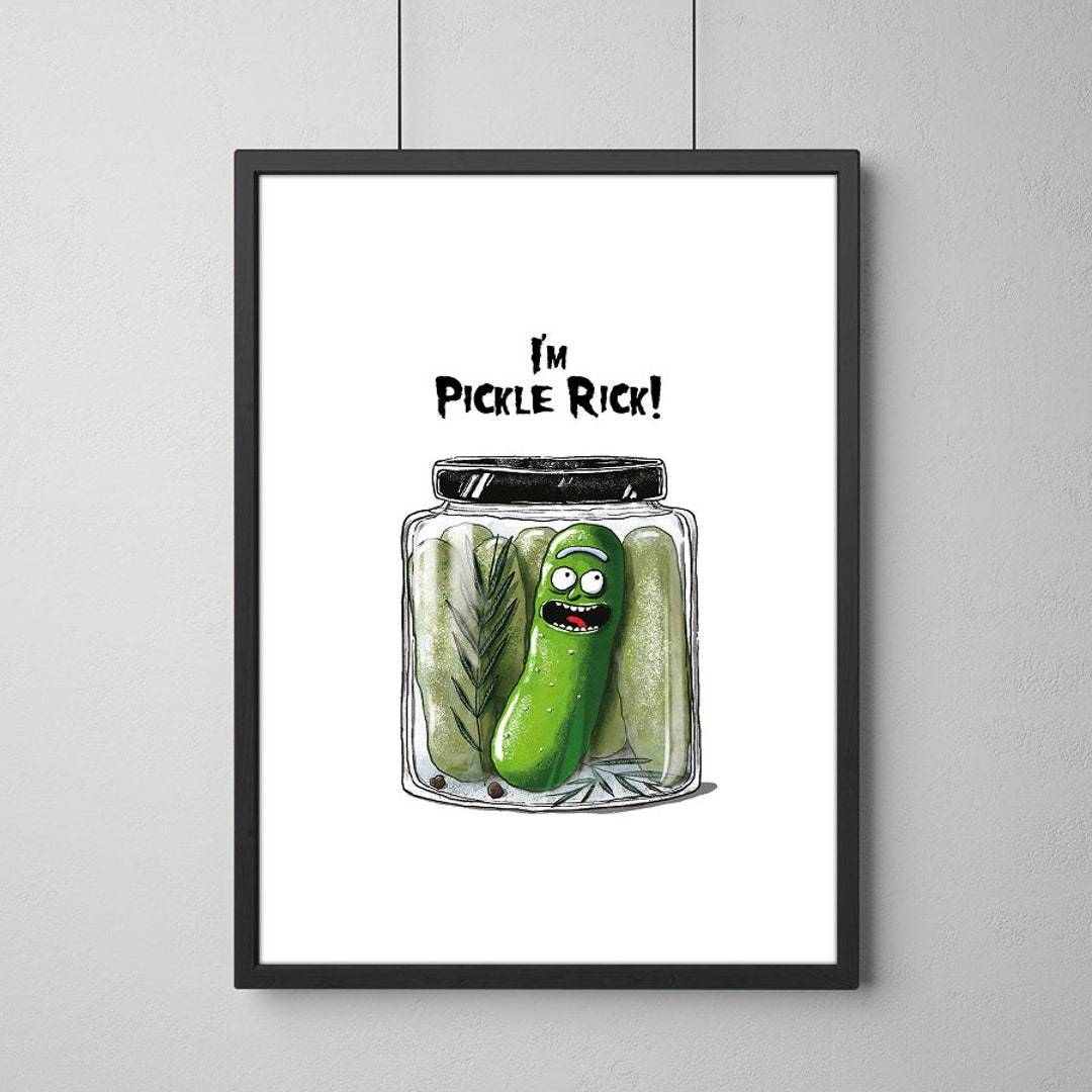 Pickle Rick Art Poster, Typography, Home/office Decor Poster - Etsy
