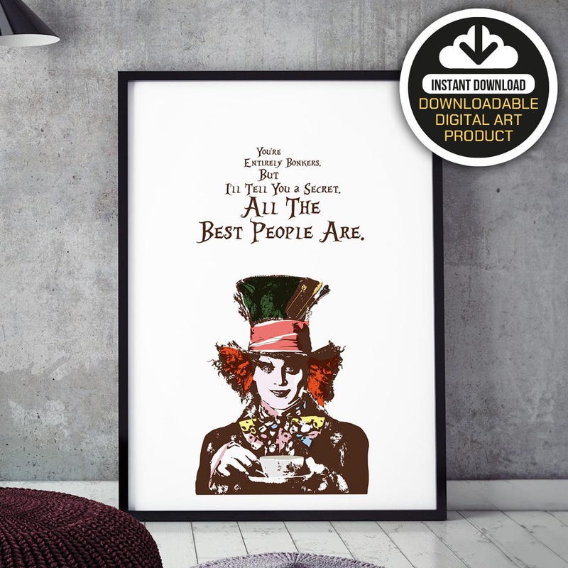 Mad Hatter Print - Etsy