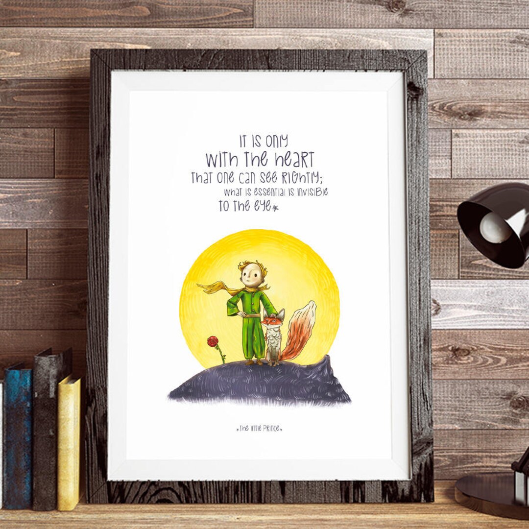 The Little Prince Poster, Illustrations, Typography, Wall Hanging Wall ...