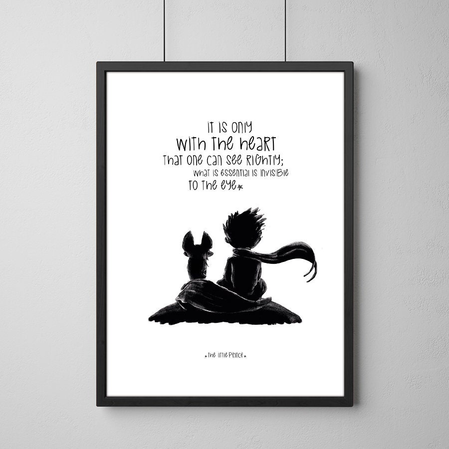 The Little Prince Poster Illustrations Typography Wall - Etsy