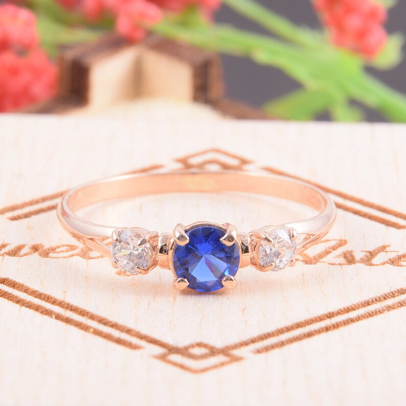 Sapphire Ring Blue Sapphire Ring Promise Ring Promise Ring | Etsy