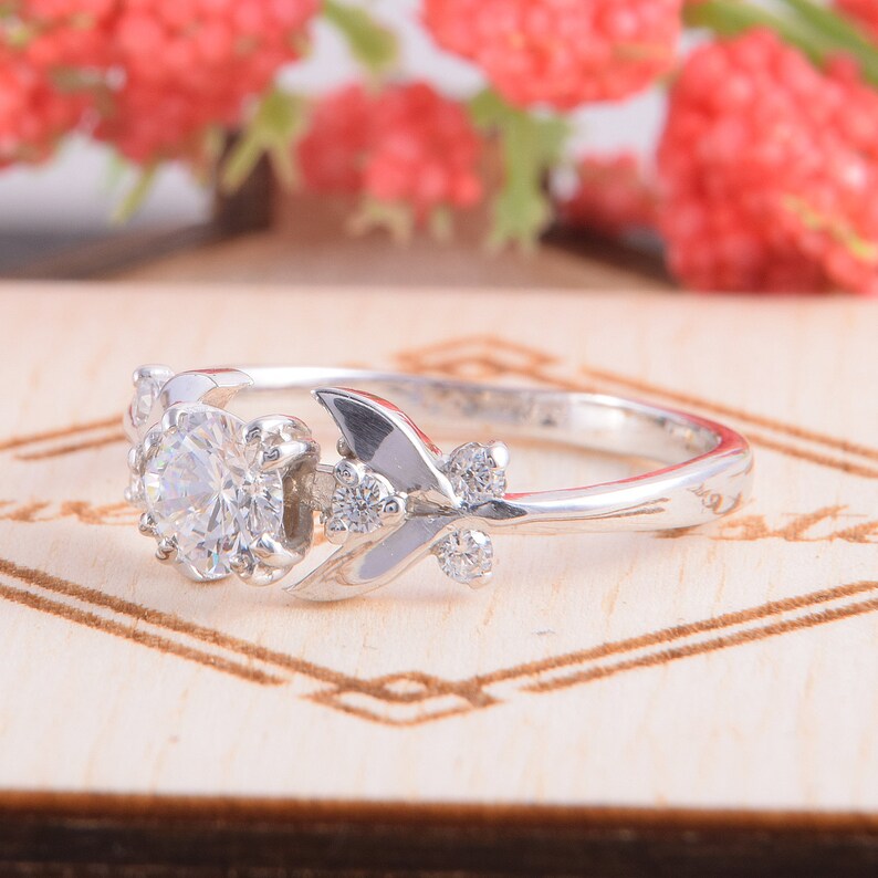 Art Deco Engagement Ring Women Engagement Ring Antique Style | Etsy