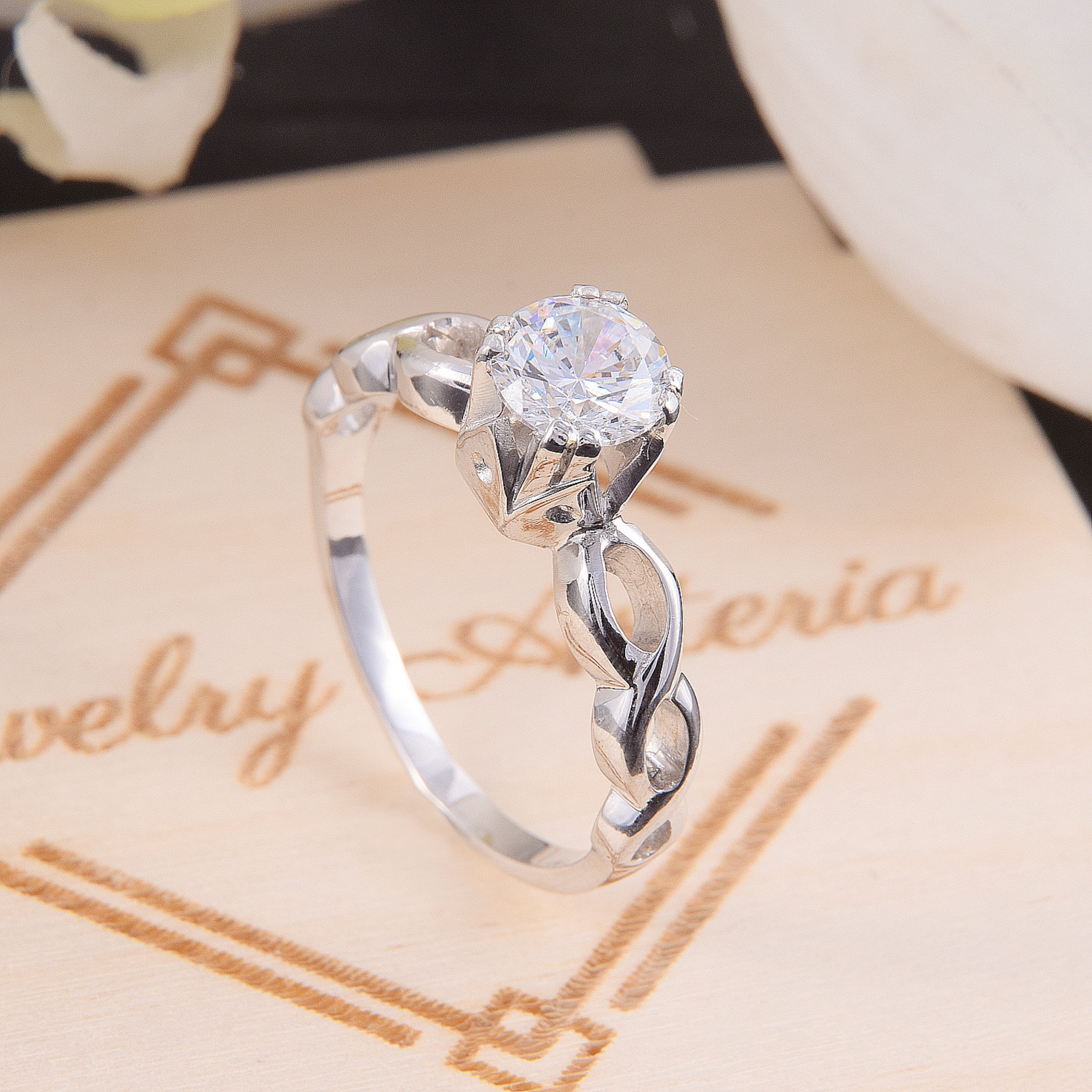 Celtic Style Rings, Antique Style Rings, Engagement Rings Set, Silver ...