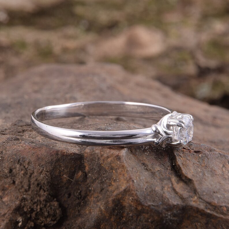 Solitaire Engagement Ring Solitaire Promise Ring 4 Prongs - Etsy