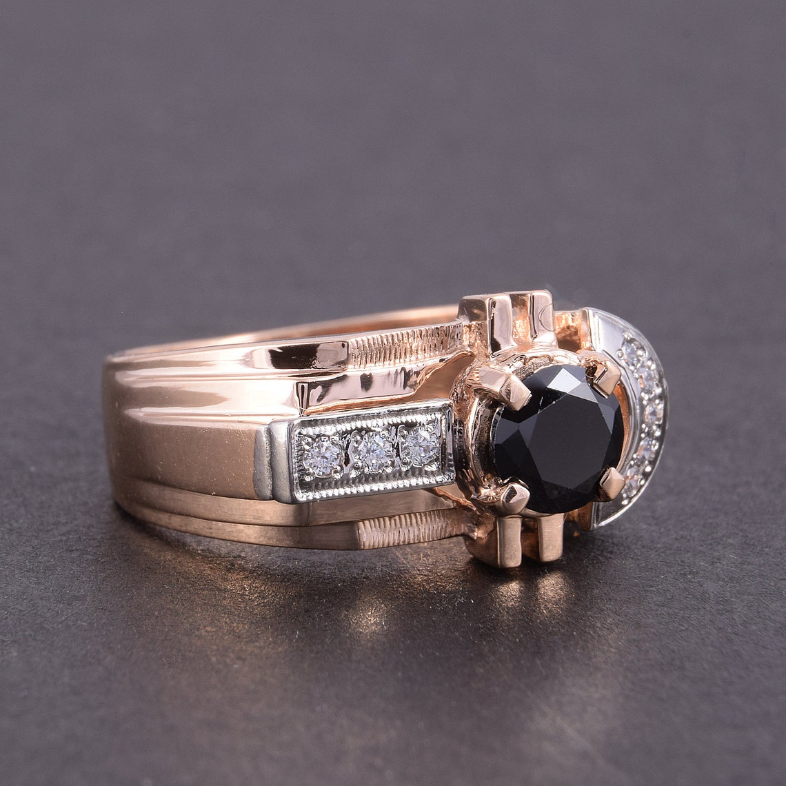 14k Gold Ring Men Unique Ring Men Gold Signet Ring Men - Etsy