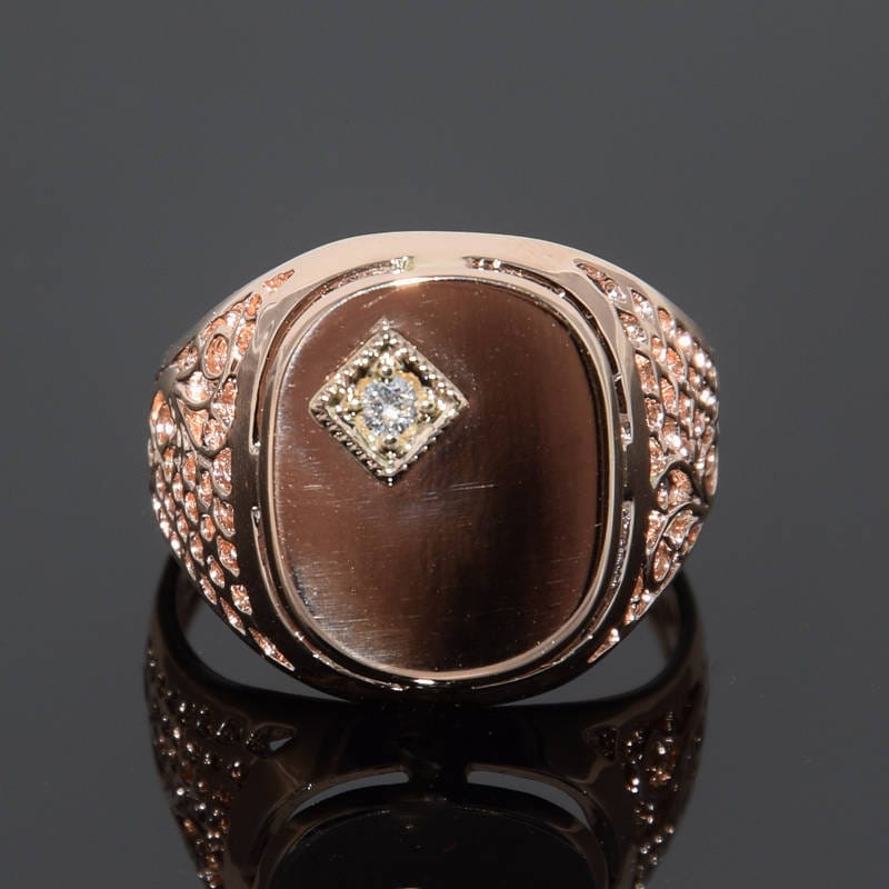 Gold Signet Ring Big Men Ring Gold Men Ring Gold Men - Etsy