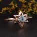 Solitaire Ring Star Ring Topaz Ring Blue Stone Ring - Etsy