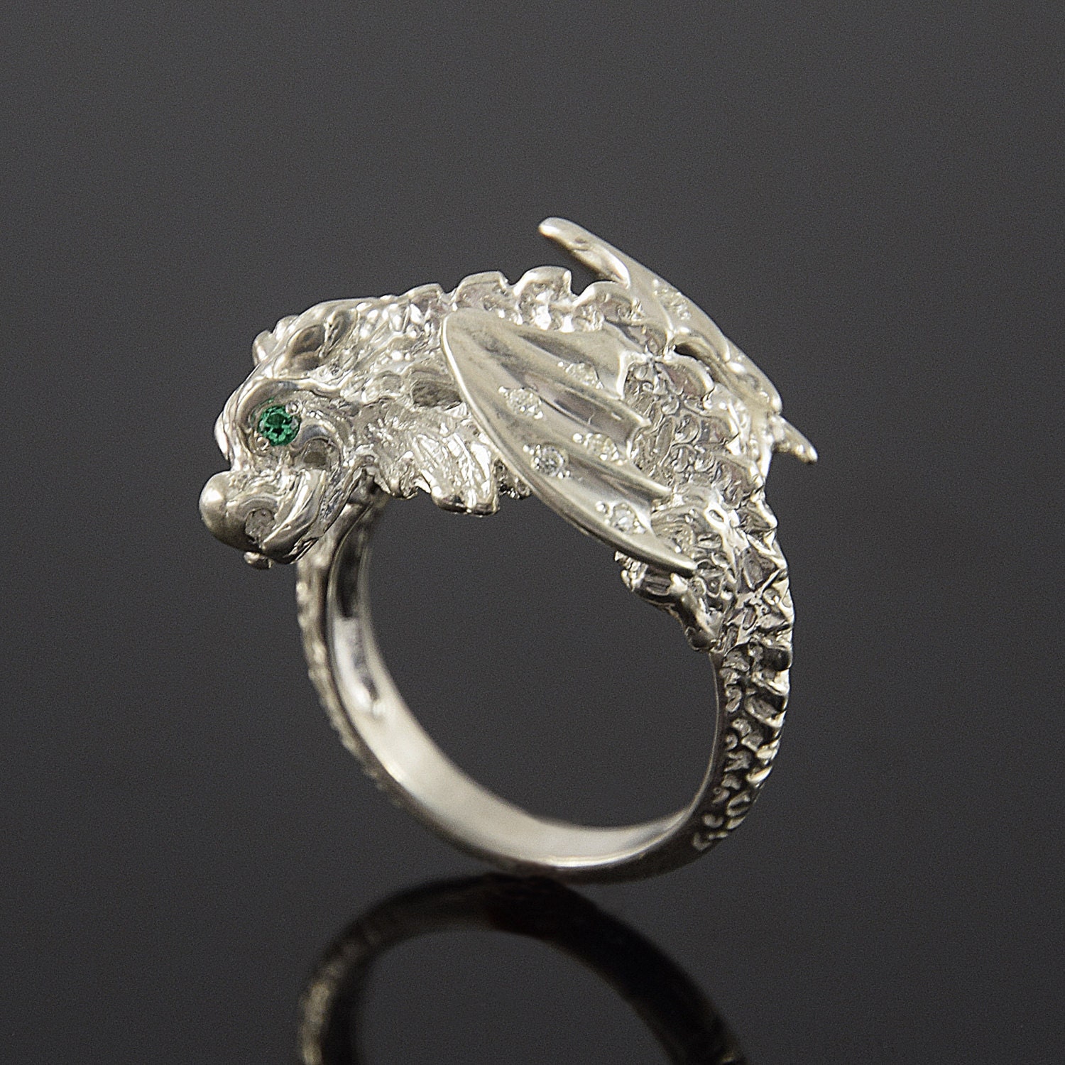 Dragon Ring, Silver Ring, Unique Ring, Men Ring, Silver Ring Man ...