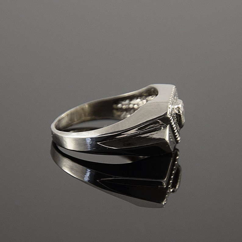 Art Deco Men Ring Triangle Ring Men Triangle Ring Signet | Etsy