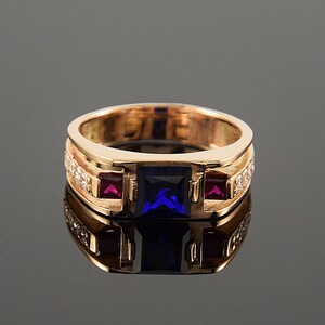 Unique Men Ring, Large Ring for Men, Gold Men Ring, Mens Jewelry, 14k ...