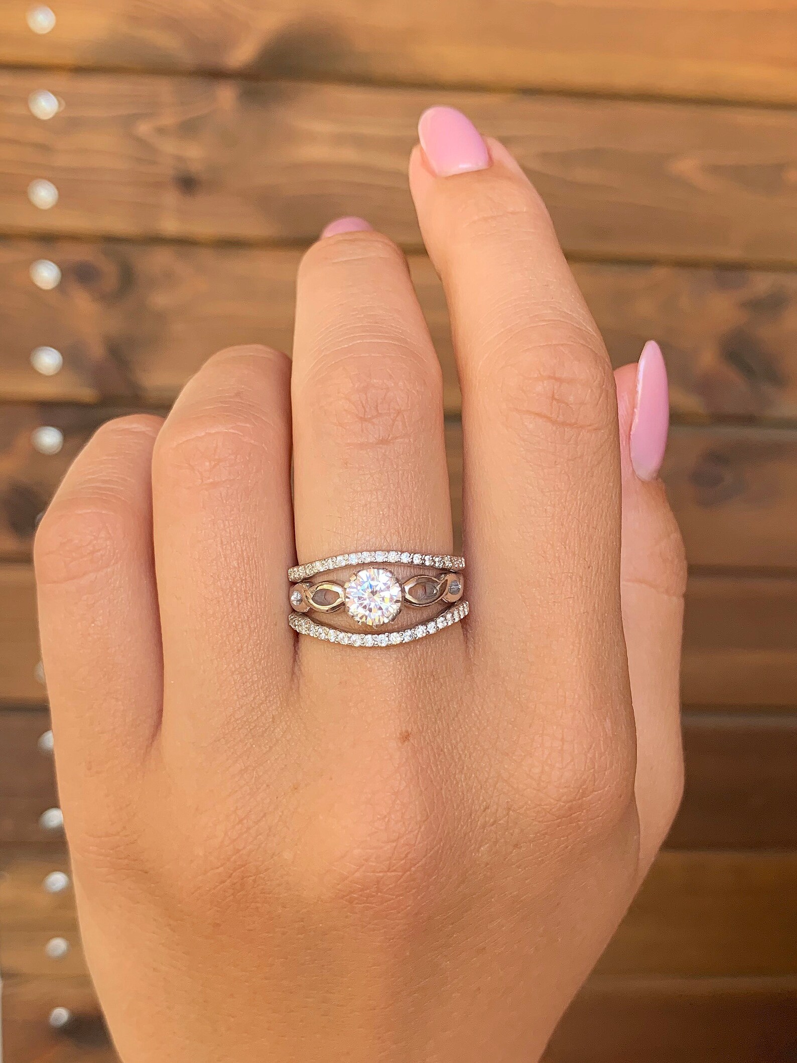 Celtic Style Rings, Antique Style Rings, Engagement Rings Set, Silver ...