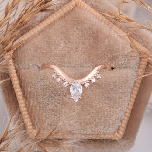 Vintage Style Victorian Curved Crown Wedding Band Unique 925 - Etsy