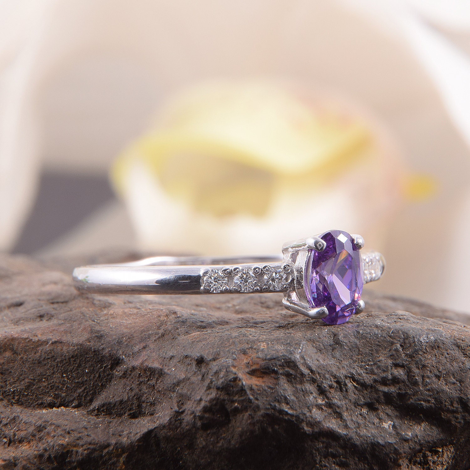 Tiny Wedding Rings Dainty Wedding Rings Wedding Rings Set - Etsy