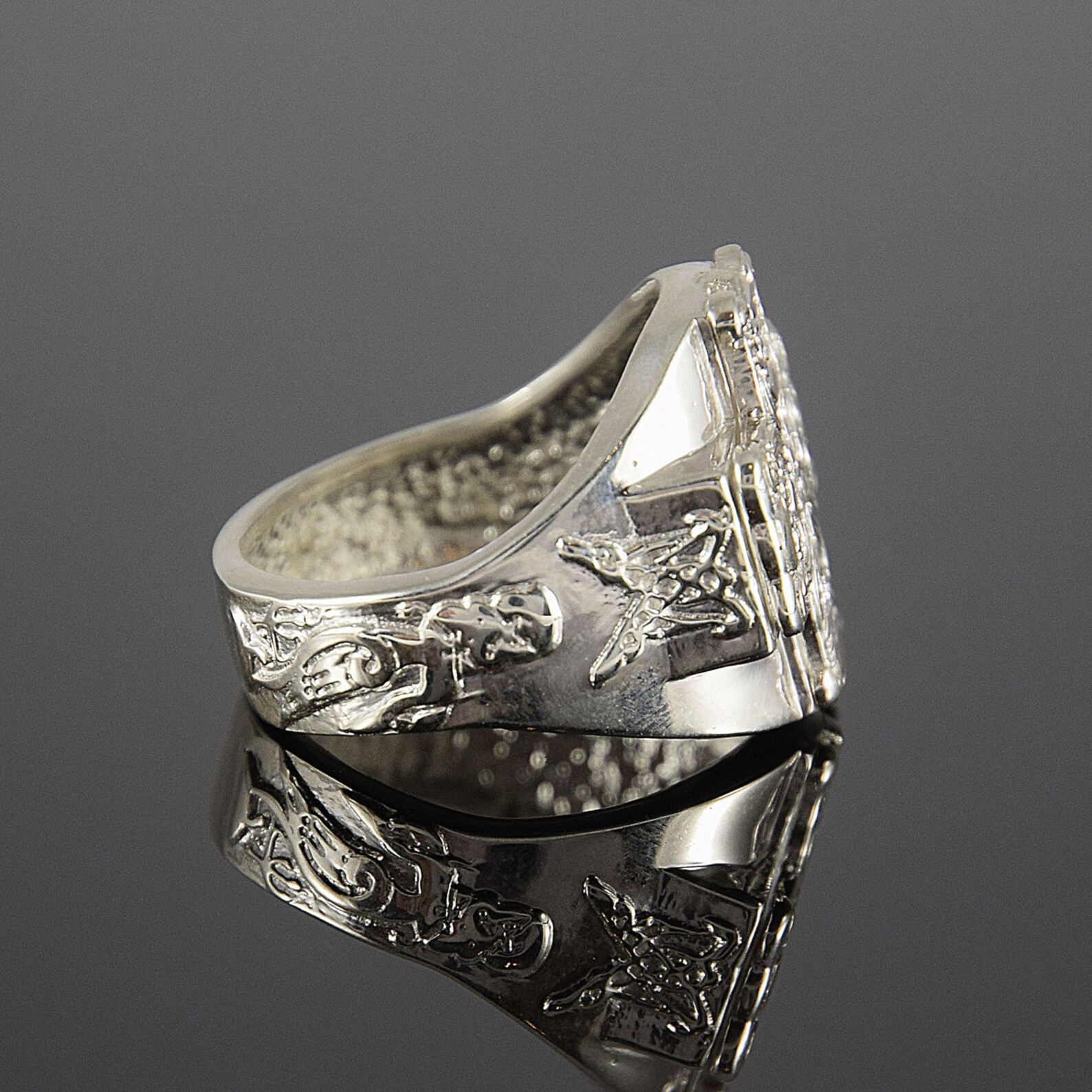 Signet Ring Men Ring Silver Signet Ring Silver Men Ring | Etsy