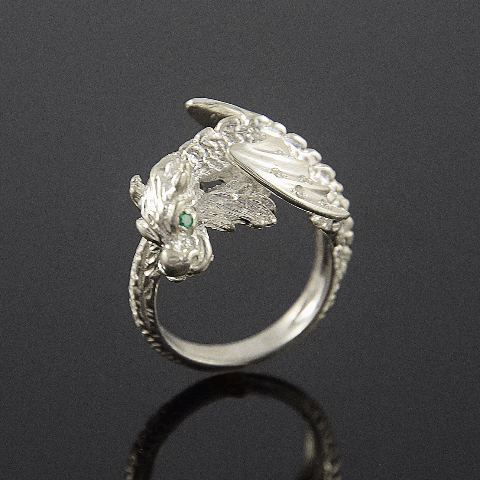Dragon Ring, Silver Ring, Unique Ring, Men Ring, Silver Ring Man ...