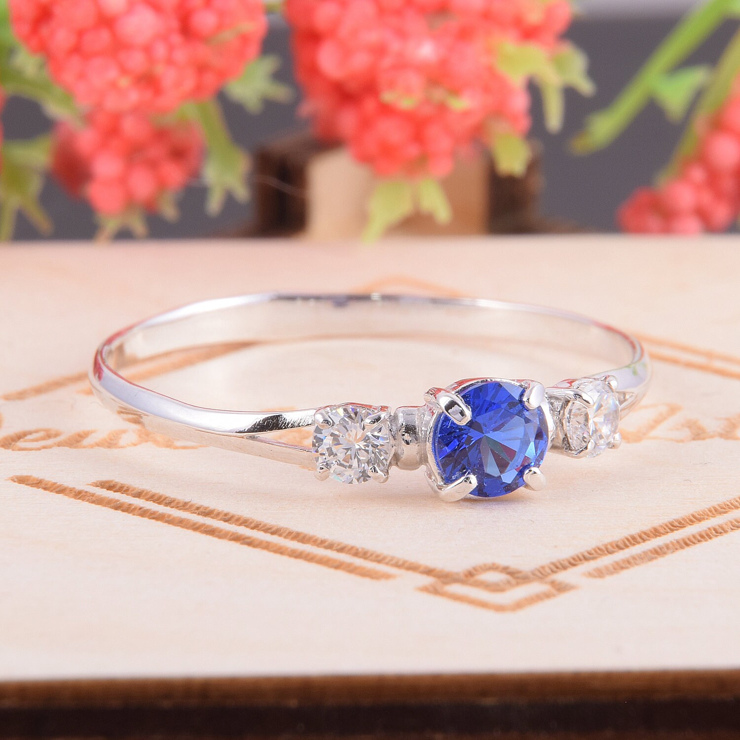 Silver Promise Ring Women Promise Ring Sapphire Ring Blue - Etsy