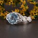 Unique Topaz Engagement Ring Art Deco Engagement Ring Blue - Etsy