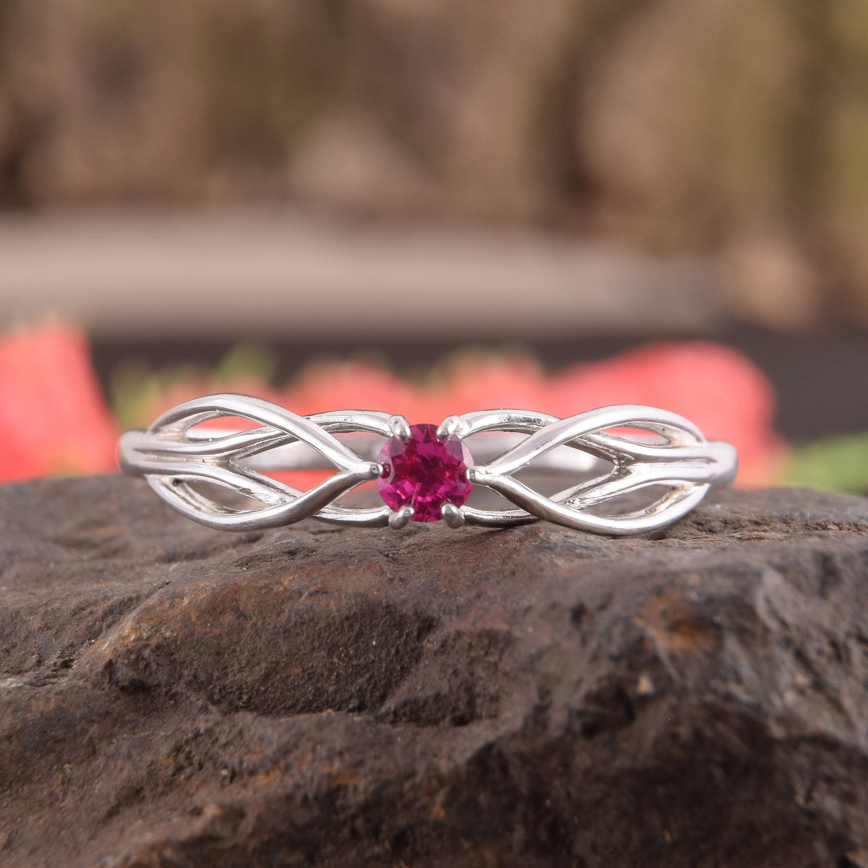 Ruby Ring Promise Ring Engagement Ring Women Silver Ring - Etsy