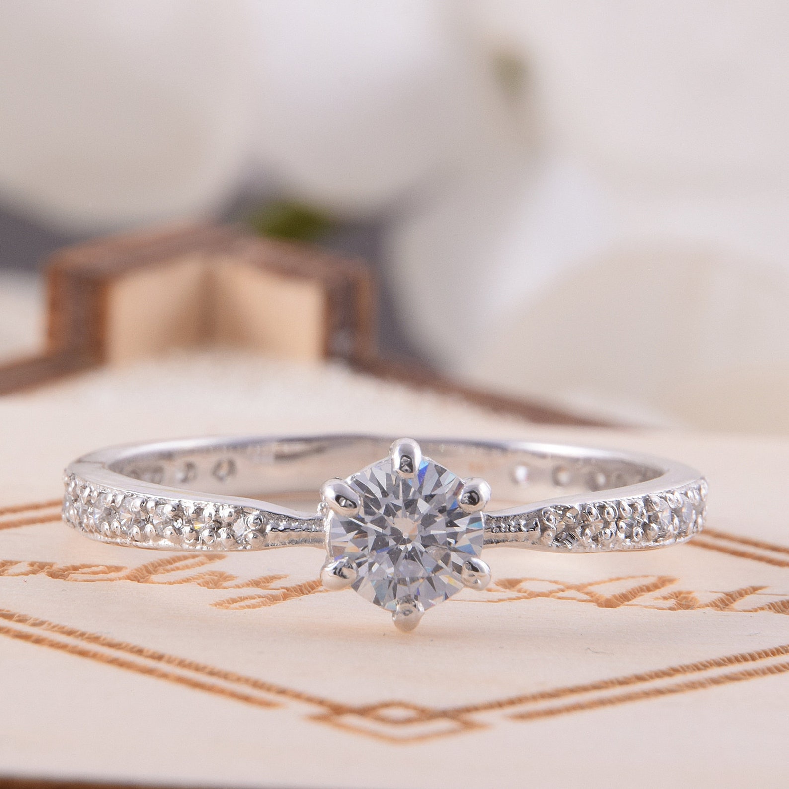 Women Promise Ring Promise Ring for Her Engagement Ring | Etsy