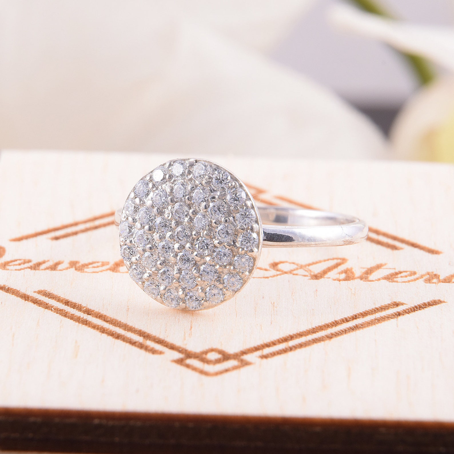 Circle Ring Round Ring Multistone Ring Geometric Ring | Etsy