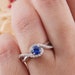 Unique Sterling Silver Blue Sapphire Promise Ring for Her, Womens ...