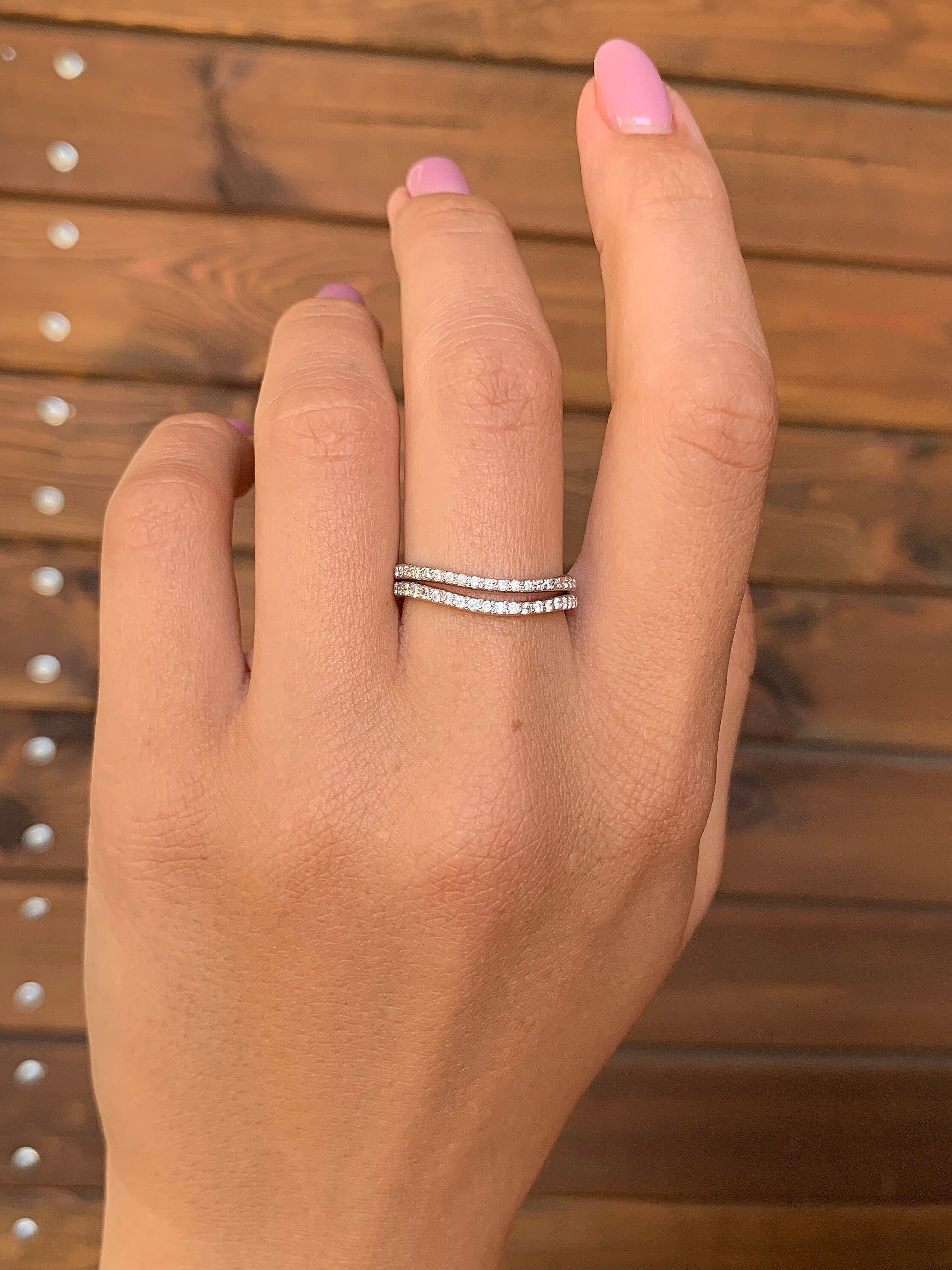 Tiny Wedding Rings Dainty Wedding Rings Silver Wedding | Etsy