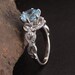 Unique Topaz Engagement Ring Art Deco Engagement Ring Blue - Etsy