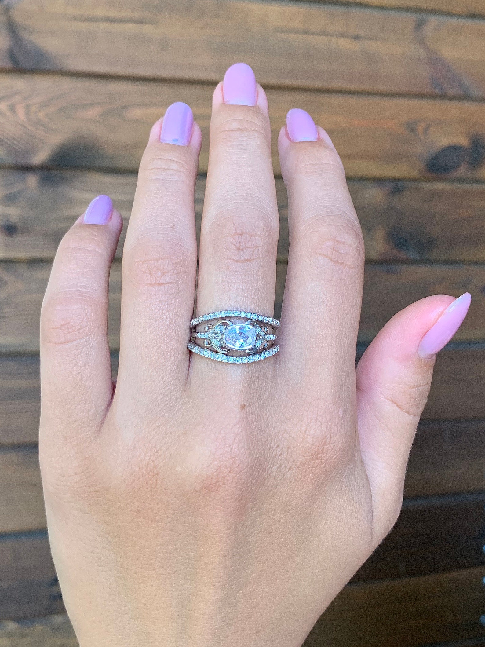 Unique Rings Set Engagement Rings Set Wedding Rings Set - Etsy