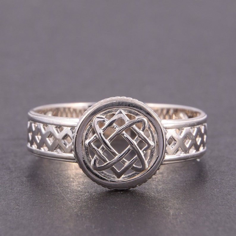 Celtic Ring Signet Ring Men Ring Silver Gift for Him Ring | Etsy