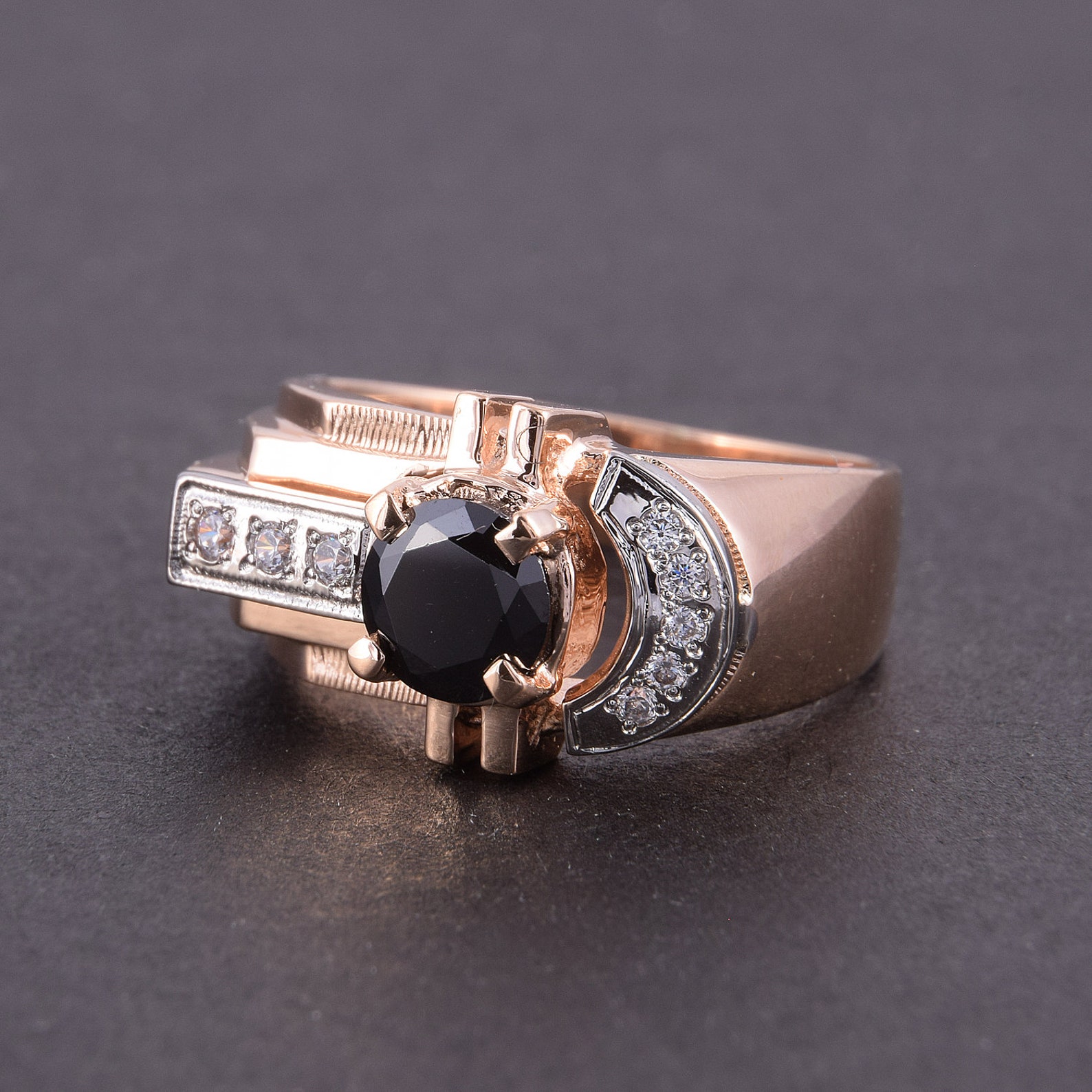 14k Gold Ring Men Unique Ring Men Gold Signet Ring Men - Etsy