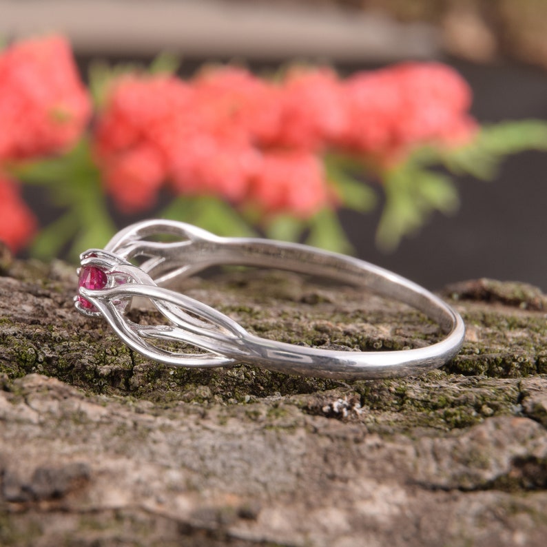 Ruby Ring Promise Ring Engagement Ring Women Silver Ring - Etsy