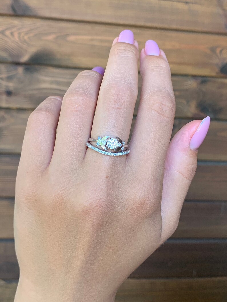 Art Deco Wedding Rings Antique Style Rings Unique Wedding | Etsy