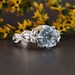 Unique Topaz Engagement Ring Art Deco Engagement Ring Blue - Etsy