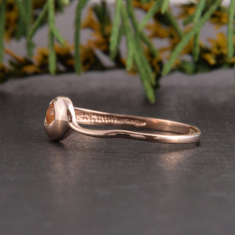 Citrine Ring, Solitaire Ring, Gold Solitaire Ring, Minimalist Ring ...