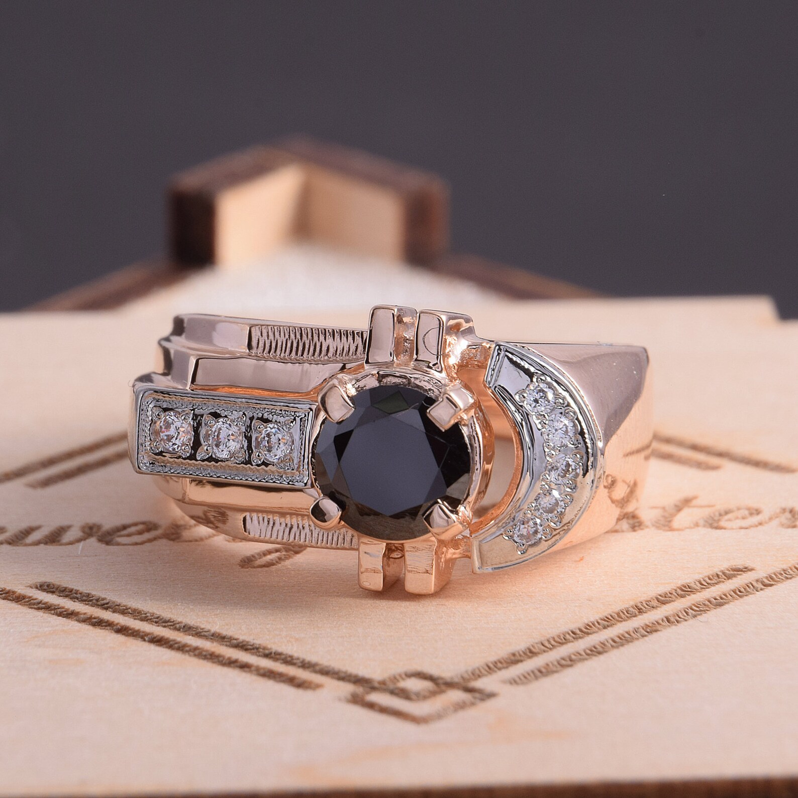 14k Gold Ring Men Unique Ring Men Gold Signet Ring Men - Etsy