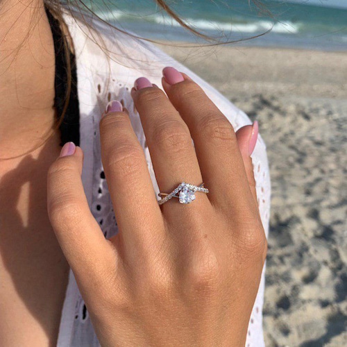 Dainty & Simple 925 Sterling Silver Geometric Womens Promise | Etsy