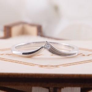 Silver Chevron Ring, Minimalist Ring, V Ring Siiver, Solitaire Ring, V ...