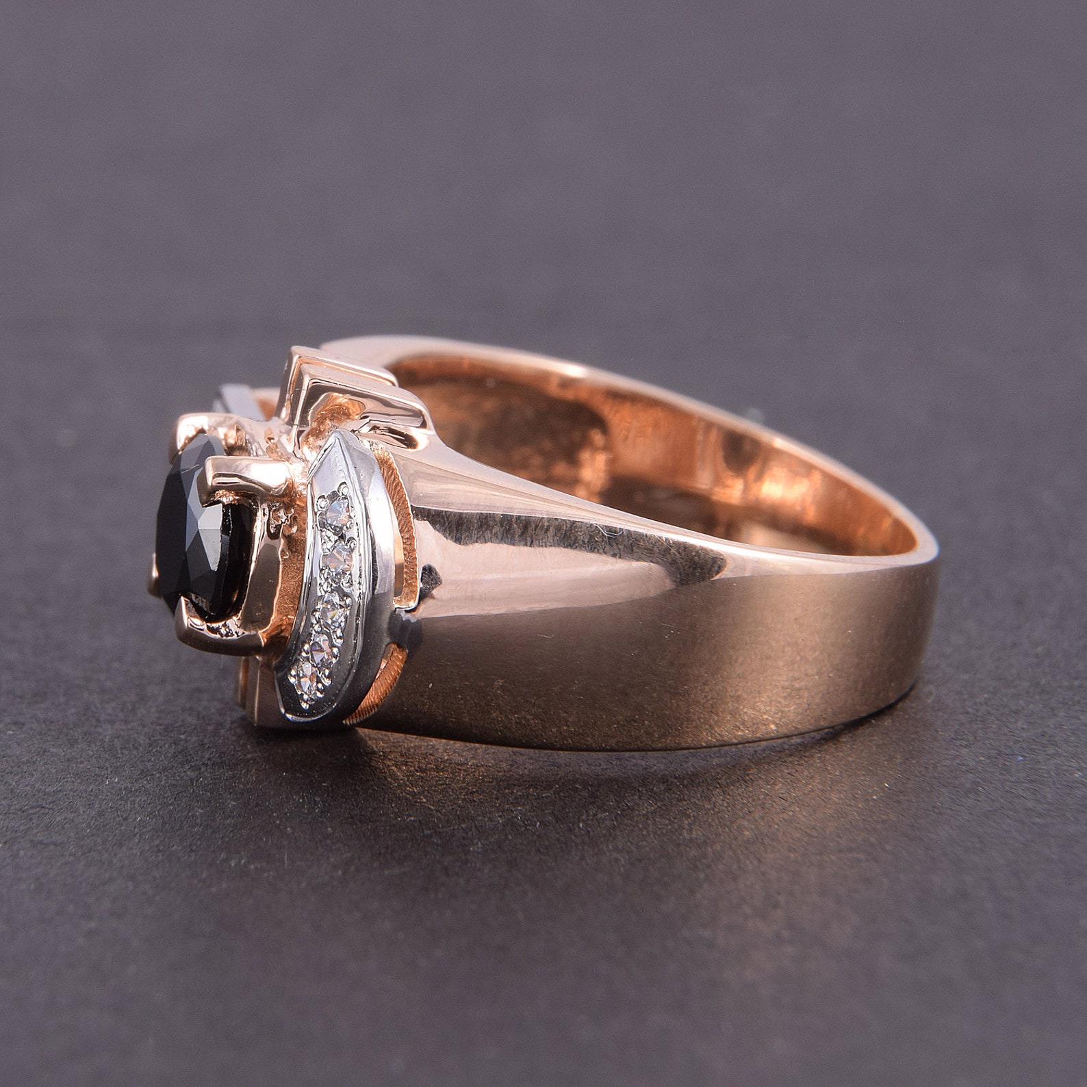 14k Gold Ring Men Unique Ring Men Gold Signet Ring Men - Etsy