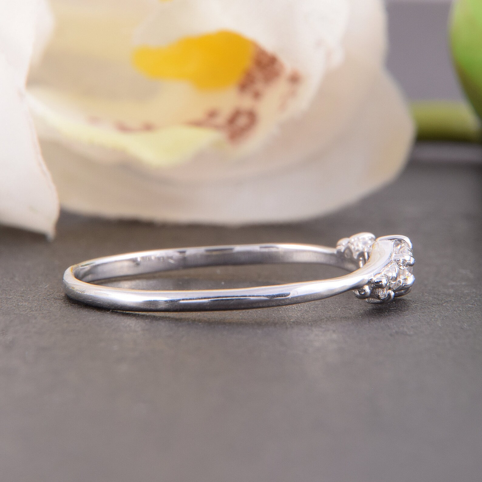 Minimalist Delicate Promise Ring for Her Small & Simple 925 | Etsy